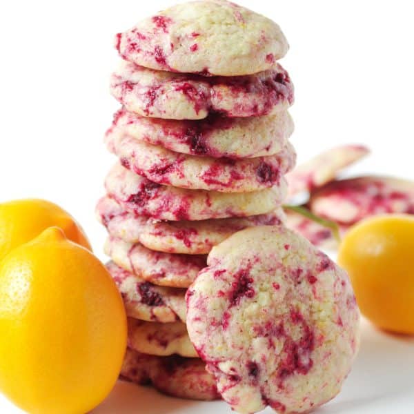 Lemon Raspberry Cookies - The Forked Spoon