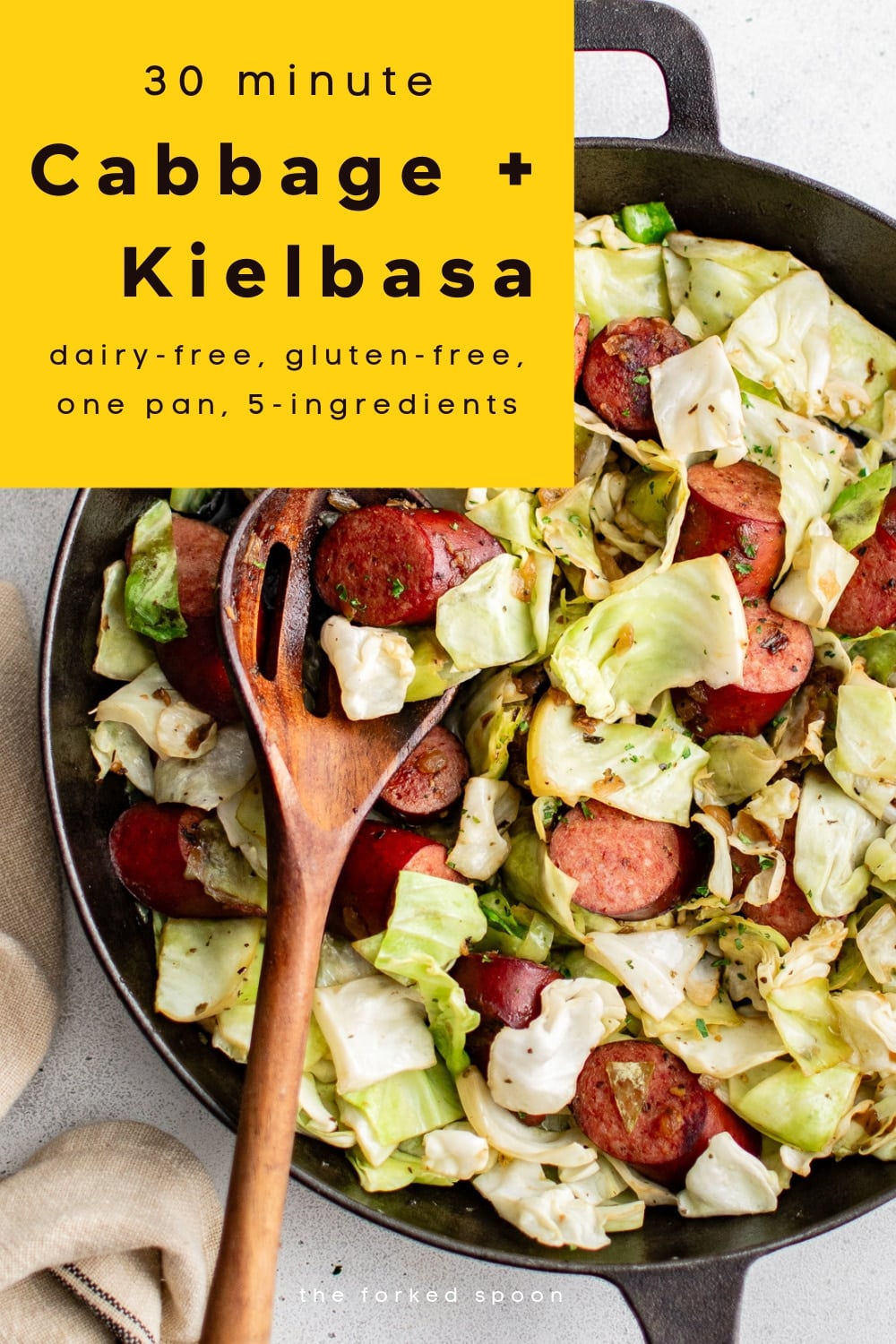 Kielbasa and Cabbage (5-Ingredient Recipe) - The Forked Spoon