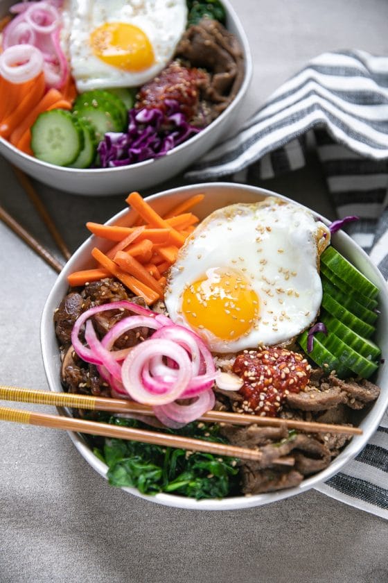 Easy Korean Beef Bibimbap Recipe (Mixed Rice) - The Forked Spoon
