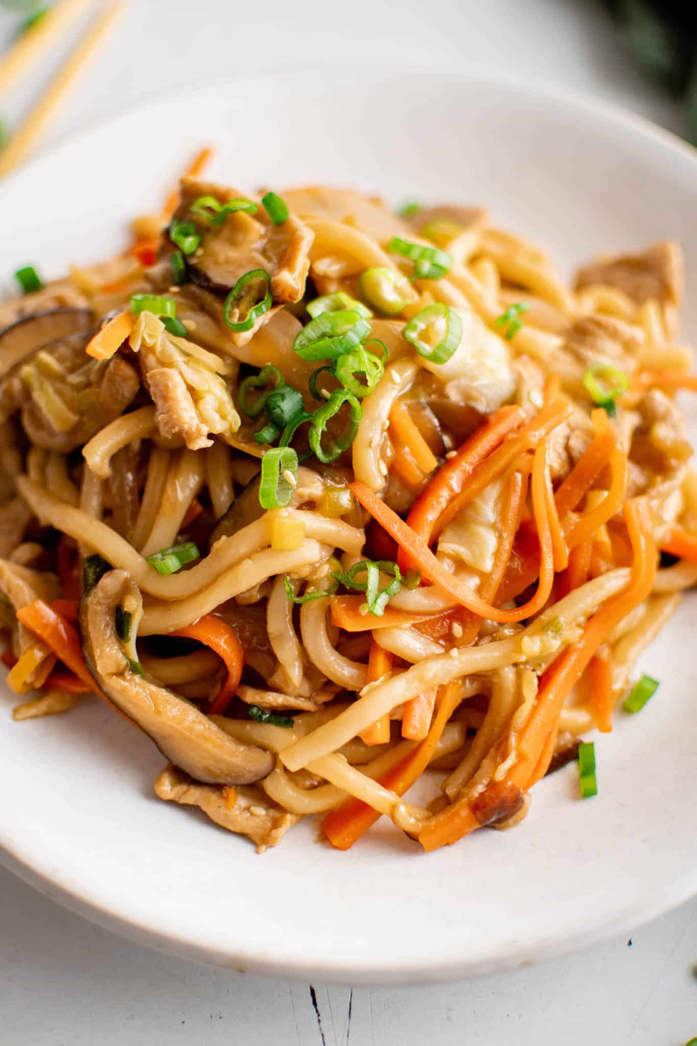 Yaki Udon (Stir Fried Udon Noodles) - The Forked Spoon