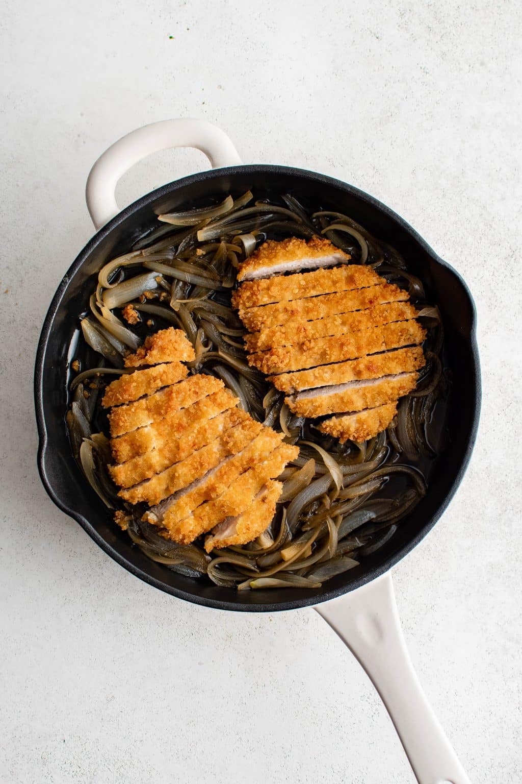 Katsudon Japanese Pork Cutlet Rice Bowl - The Forked Spoon