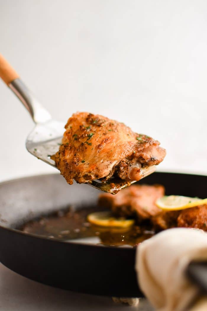 Easy Greek Lemon Chicken Thighs - The Forked Spoon