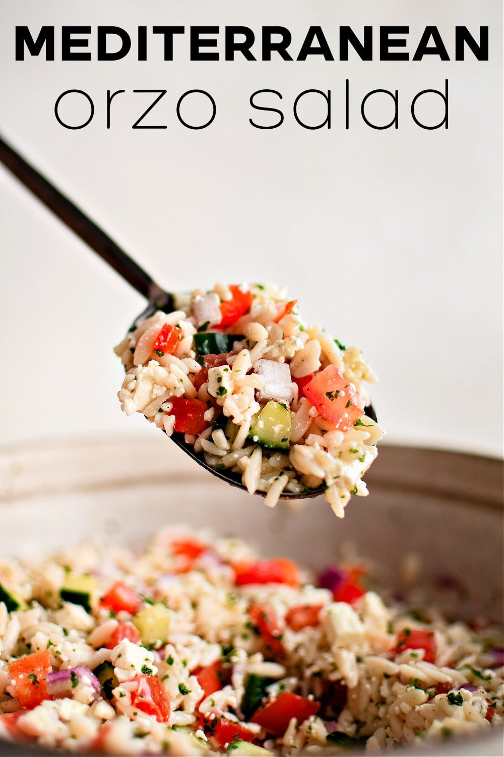 Mediterranean Orzo Salad - The Forked Spoon