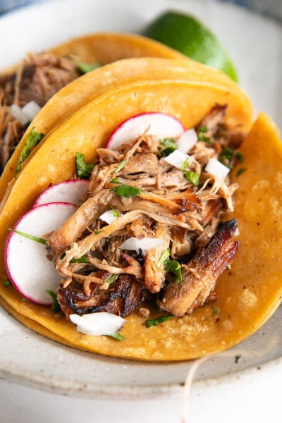 Perfect Carnitas Tacos - The Forked Spoon